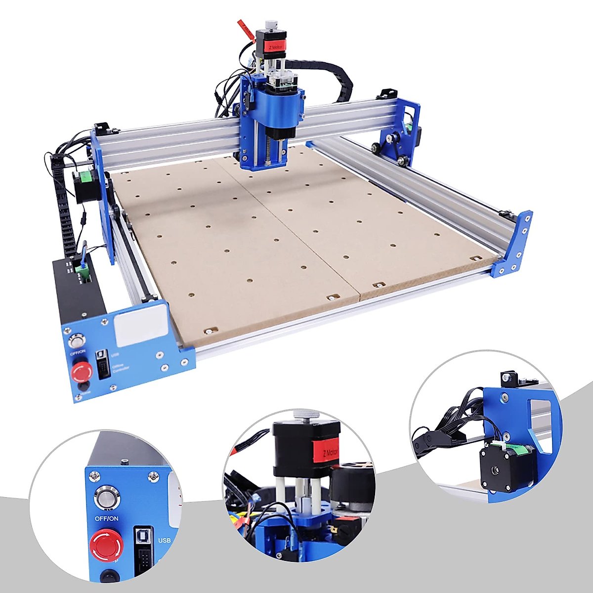 CNC Router Machine, CNC Machine Kit Pro Milling Machine, Mini DIY CNC Router Kit, Engraving Machine, for Wood Metal Acrylic MDF Carving Arts Crafts DIY Design
