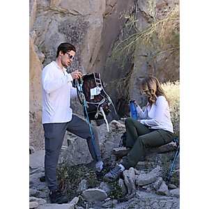 BALEAF Men's Lightweight Joggers Quick Dry Cargo Pants UPF 50+ Stretch Jogger Pants Hiking Outdoor Running Track Workout Black L