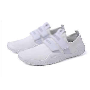 DHAEY Squat Deadlift Shoes for Men Women Barefoot Soft Bottom Non Slip Breathable Indoor Cross-Trainer Sneaker Professional Heavy Lifting Weight Training (Color : White, Size : 12.5 Women/11 Men)