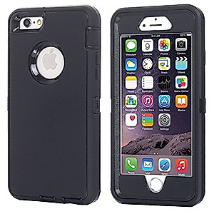 AICase iPhone 8 Plus/7 Plus Case, [Heavy Duty] [Full Body] Tough 3 in 1 Rugged Shockproof Water-Resistance Cover for Apple iPhone 8 Plus/7 Plus (Black)