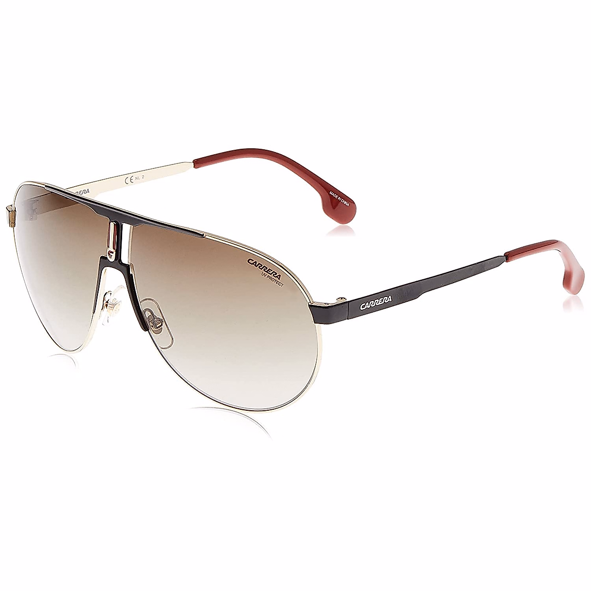Carrera 1005/S Pilot Sunglasses, Black Gold/Brown Gradient, 66mm, 9mm
