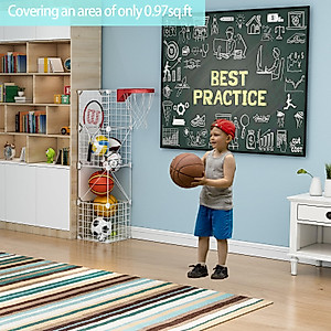 Aougiley Stuffed Animal Storage Box, Square Metal Organizer Holder with Adjustable Cord for Kids, L23.6 * W23.6 * H23.6 inches