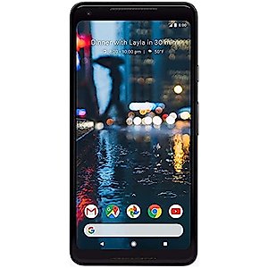 Google Pixel 2 XL (128GB, 4GB RAM) 6.0", GSM+CDMA Unlocked (Verizon, T-Mobile, AT&T, Global) G011C, Black (Renewed)