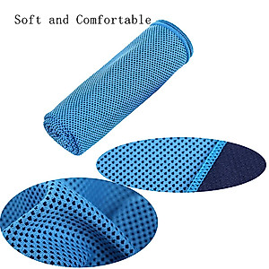 2 Pack Cooling Towel Cold Towel Ice Towel Microfiber Cool Towel with 2 Pcs Headband for Sports, Yoga, Golf, Gym, Running, Fitness，Camping, Workout Women Men Teens Neck Face Clearance Accessories