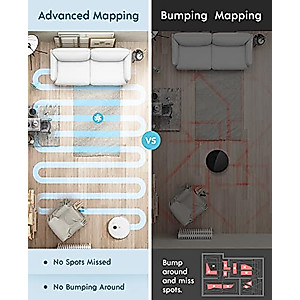Yeedi vac Robot Vacuum with Advanced Mapping, 3000Pa Powerful Suction,Virtual Boundary, Carpet Boost, App ControlIdeal for Hard Floor, Carpet and Pet Family k650 Upgraded