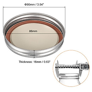 uxcell Canning Lids, 12 Sets - Tinplate Split-Type Mason Jar Lids and Bands Wide Mouth with Date Leak Proof Fits Storage Cover (Silver)