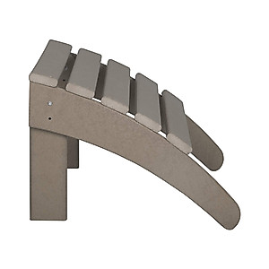 WO Home Furniture Adirondack Ottoman Outdoor Patio Footrest 13.5" Inch Folding Footstool for Outdoor Adirondack Chair (Weathered Wood)