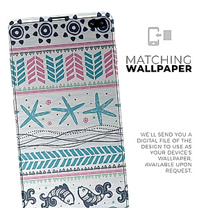 DesignSkinz Jumping Fish Repeating Pattern Protective Vinyl Decal Wrap Skin Cover Compatible with The Samsung Galaxy S20 (Screen Trim & Back Glass Skin)