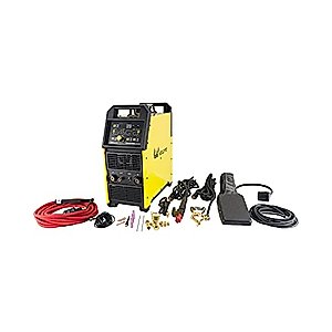 W Weldpro Digital TIG ACDC 250GD AC DC 250 Amp Tig/Stick Welder with Pulse Memory function and CK Worldwide Superflex Tig torch Dual Voltage welding machine. (CK26GasTorch)