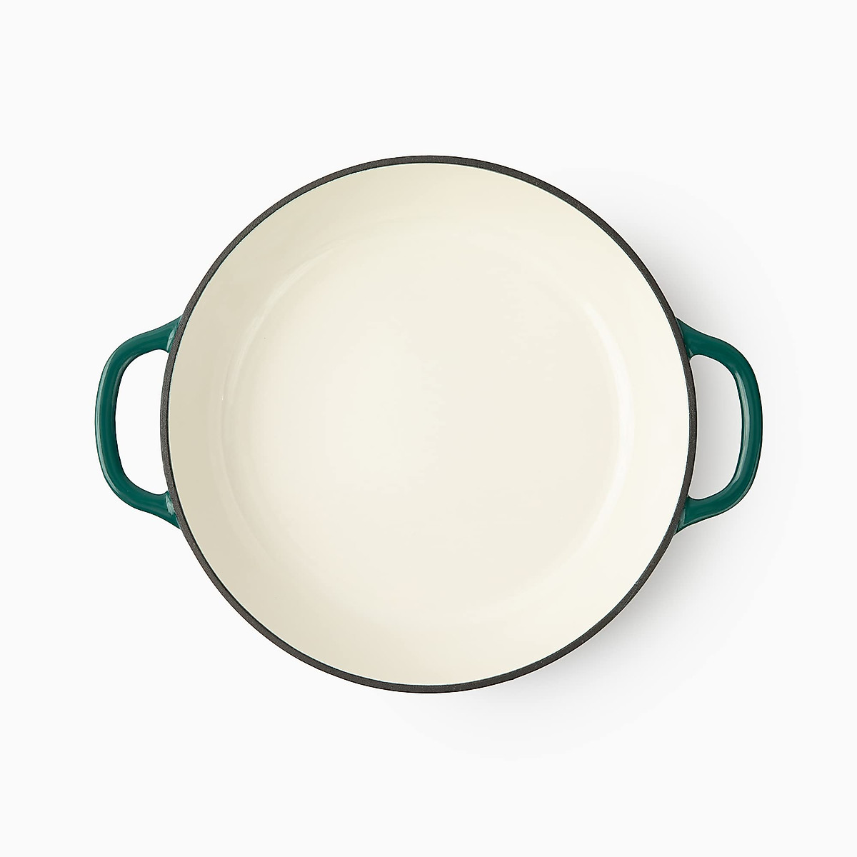 Larder & Vine Enameled Cast Iron Braiser with lid, Cast Iron Casserole Dish | 3.6QT /3.4L (Bondi)