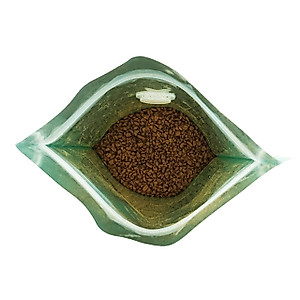 QQ Studio Foil Coffee Packaging Bags with Zipper and Degassing Valve for Whole and Ground Coffee (Black, 6oz (Pack of 50 Bags))