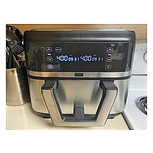 Bella Pro Series - 9-qt. Digital Air Fryer with Dual Flex Basket - Stainless Steel