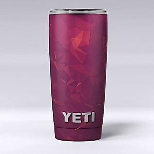 Design Skinz Dark Pink Geometric V3 - Skin Decal Vinyl Wrap Kit Compatible with The Yeti Rambler Cooler Tumbler Cups