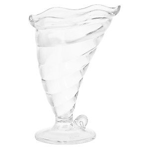 TOYANDONA Clear Container Footed Dessert Cup Crystal Tall Ice Cream Cup Clear Custard Cup Decorative Trifle Bowl for Parfait Sundae Fruit Snack Cocktail Condiment Serveware 340ml Clear Tumbler