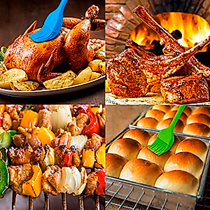 ORYVID Silicone Pastry Brush for Baking -Basting Brush for Cooking Grill BBQ -Spread Egg Wash, Melted Butter, Oil, Sauce, Marinade -Heat Resistant, BPA Free, Dishwasher Safe -Set of 2, Blue & Green