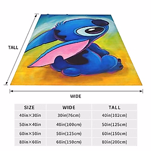 Cartoon Blanket Flannel Fleece Throw Blankets Best Friend Super Soft Cozy Warm Plush Bedding for Sofa Living Room Bedroom 50"X40"