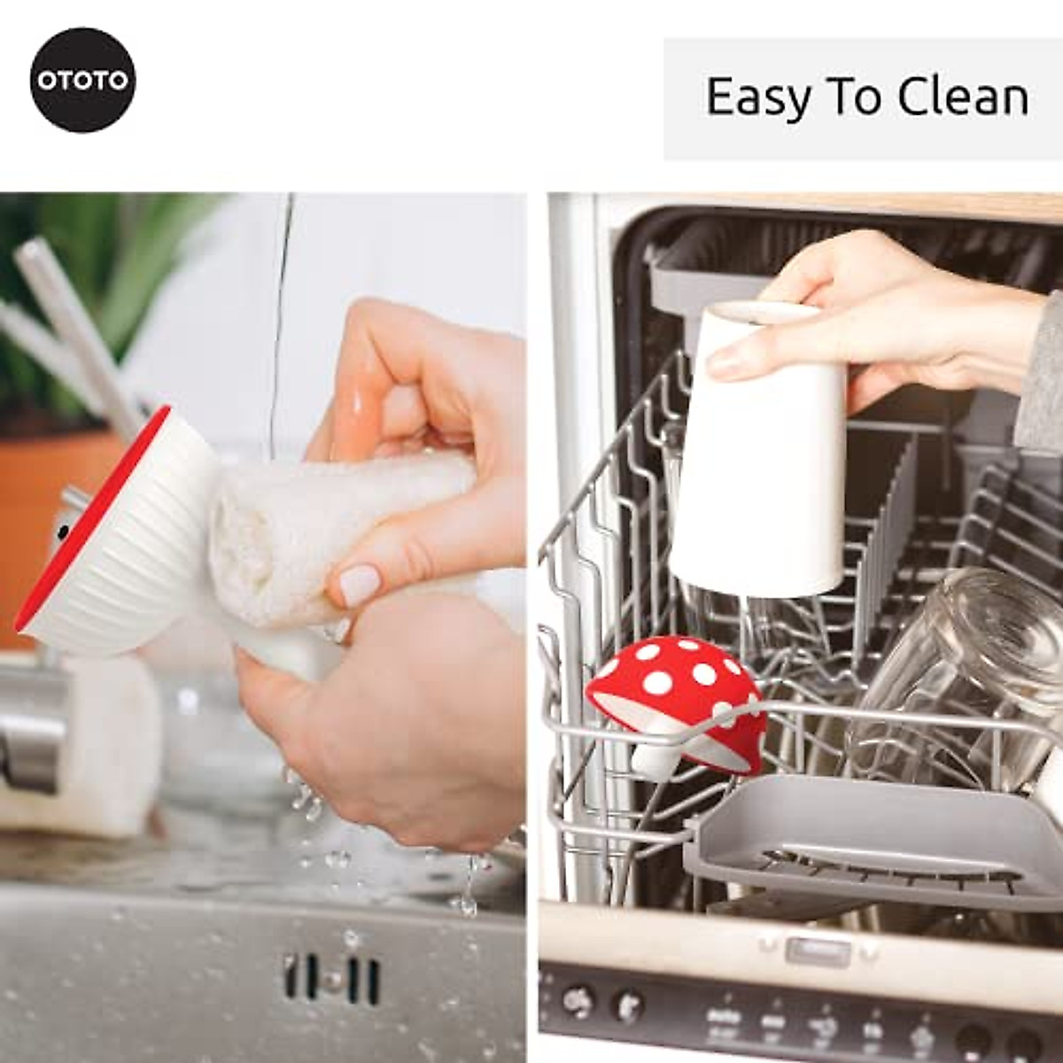 OTOTO Magic Mushroom Small Funnel - Kitchen Funnels for Filling Bottles or Containers - Silicone Funnel, Plastic Funnel for Liquids - 100% Food Safe, BPA-Free, Dishwasher Safe Collapsible Funnel