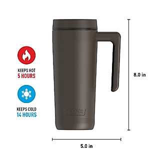THERMOS ALTA SERIES Stainless Steel Mug 18 Ounce, Espresso Black