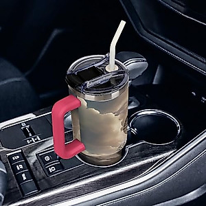 Aries 40 Oz Car Cup Stainless Steel Travel Mug Leak-Proof Insulated Tumbler with Handle Light Rose Red-style