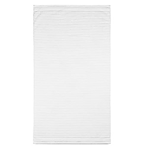 MARTHA STEWART Textured 100% Cotton Bath Towels Set - 6 Piece Set | 2 Bath Towels - 2 Hand Towels - 2 Washcloths| Quick Dry Towels | Plush Towels | Absorbent | Ideal For Everyday Use | White Towels