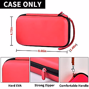 Graphing Calculators Case Compatible with Texas Instruments TI-84 Plus/TI-83 Plus CE Color Calculator, Storage Holder for TI-89/for Casio fx-9750GIII for TI-30XS for Cables, Pens, Pencil-Red,Box Only