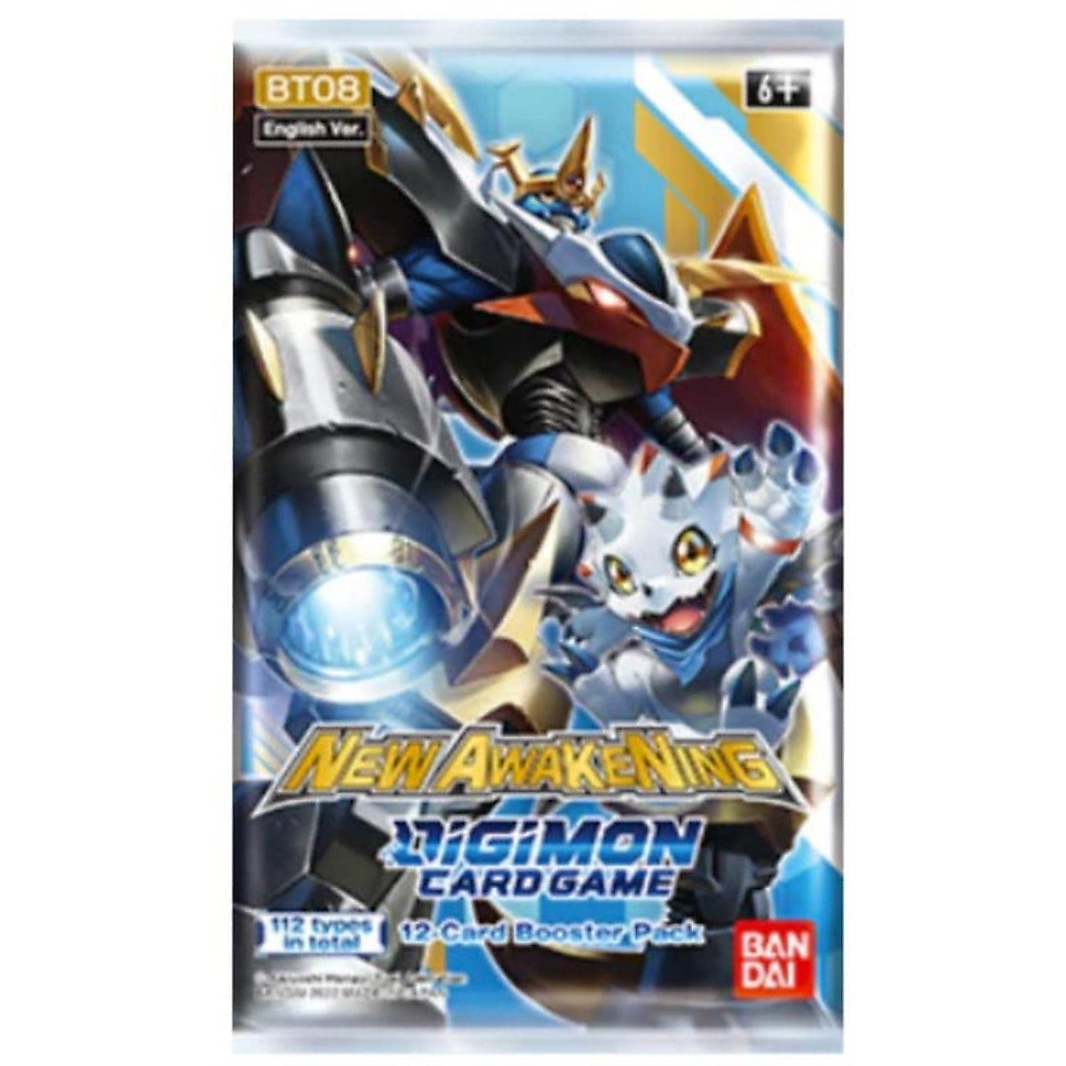 BANDAI 2022 Digimon English TCG New Hero [BT08] Booster Box - 24 Packs or 12 Cards Each!, Multicolor, (BCL2611042)