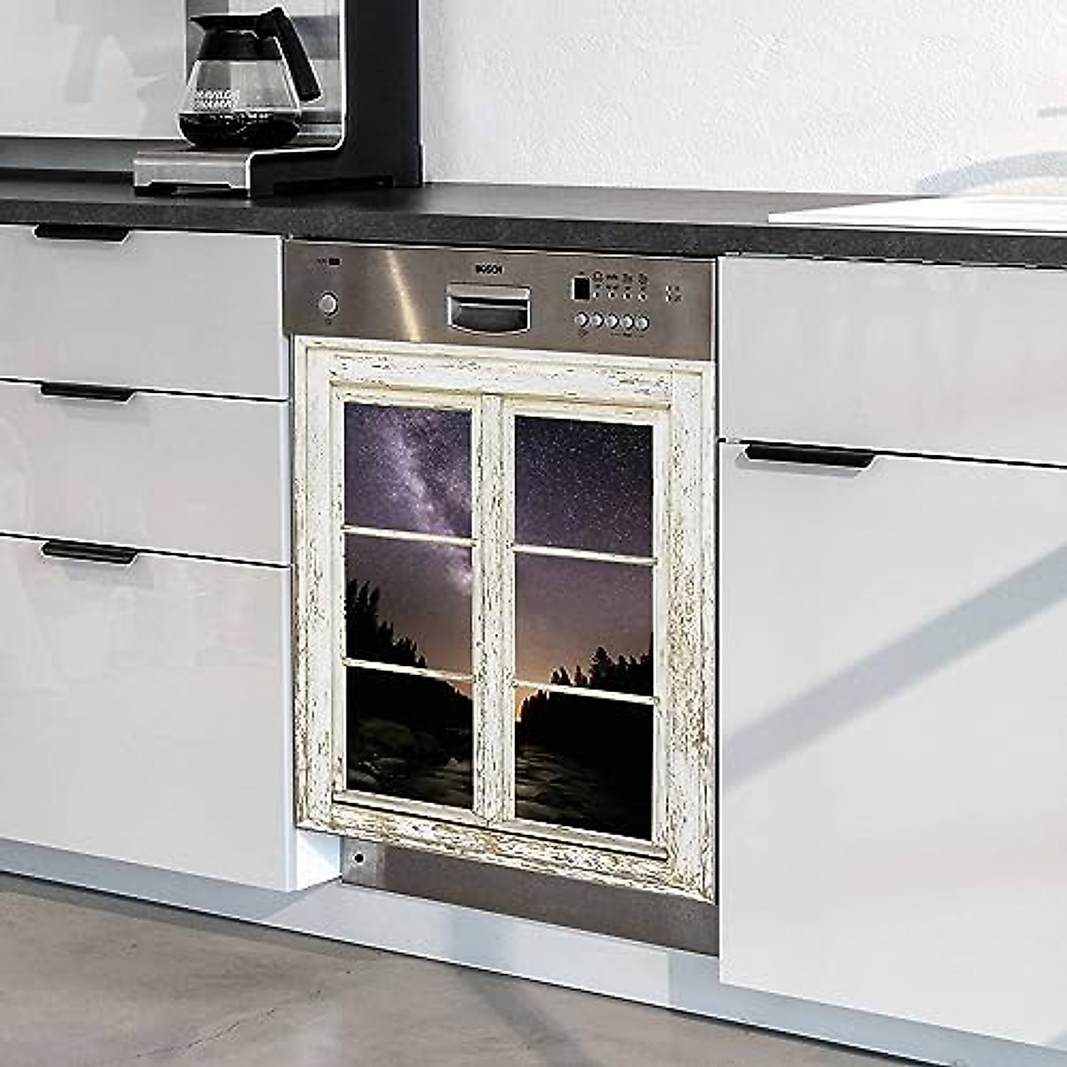 Dishwasher Magnet Cover Night Sky Milky Way Nature Panorama Magnetic Refrigerator Stickers Decorative Appliance Cover Fridge Panels Metal Door Garage 23x26in