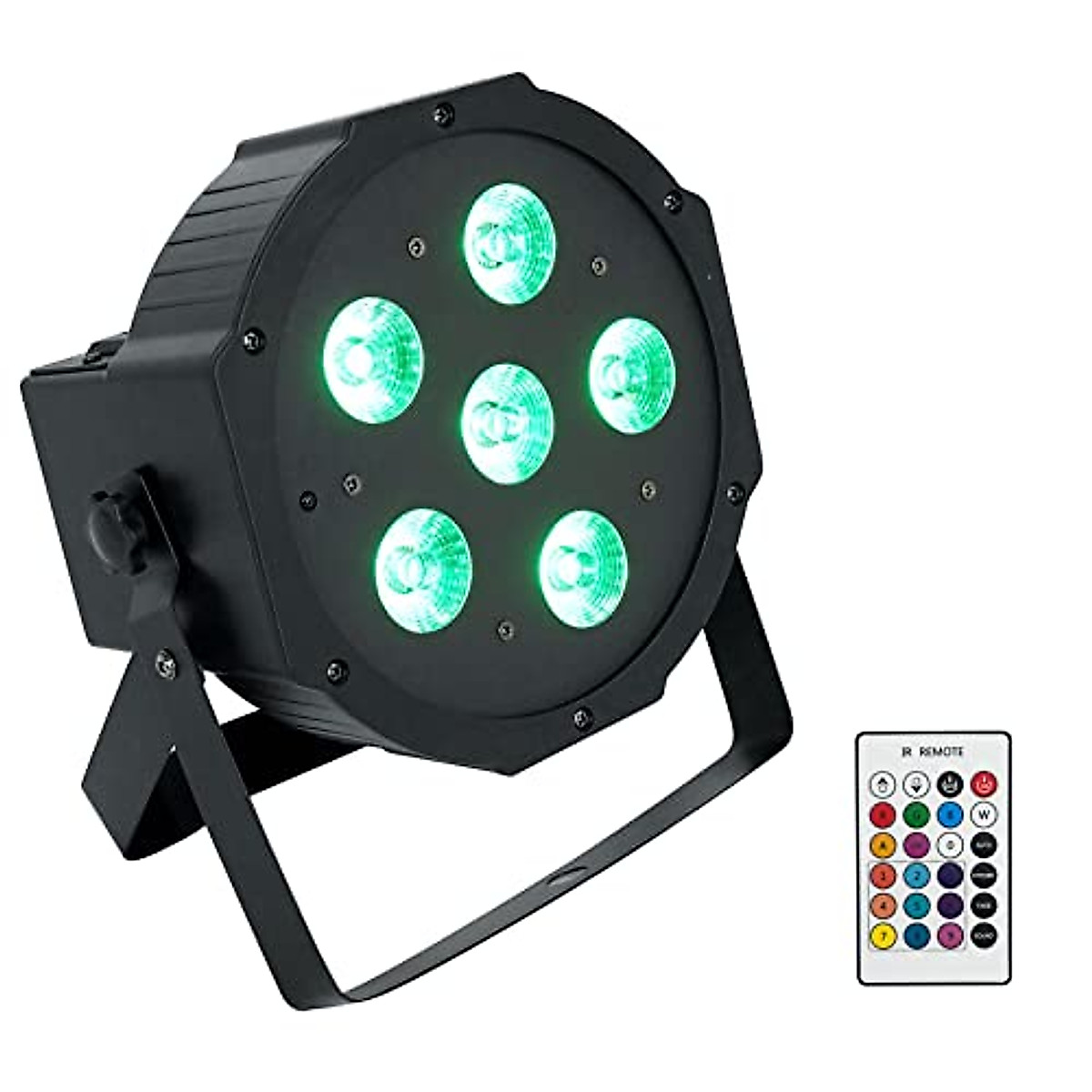 Rockville Battery PAR 61 Black RGBWA+UV Rechargeable Stage Wash Light, DMX Control, Sound Activated, Includes Remote, Up to 18 Hours Battery Life, Perfect for DJ Events, Parties,