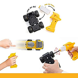 Top Race 3-in-1 Construction Vehicle - Easy Assembly Take Apart Construction Truck with Remote Control - Trucks and Kids Building Toy