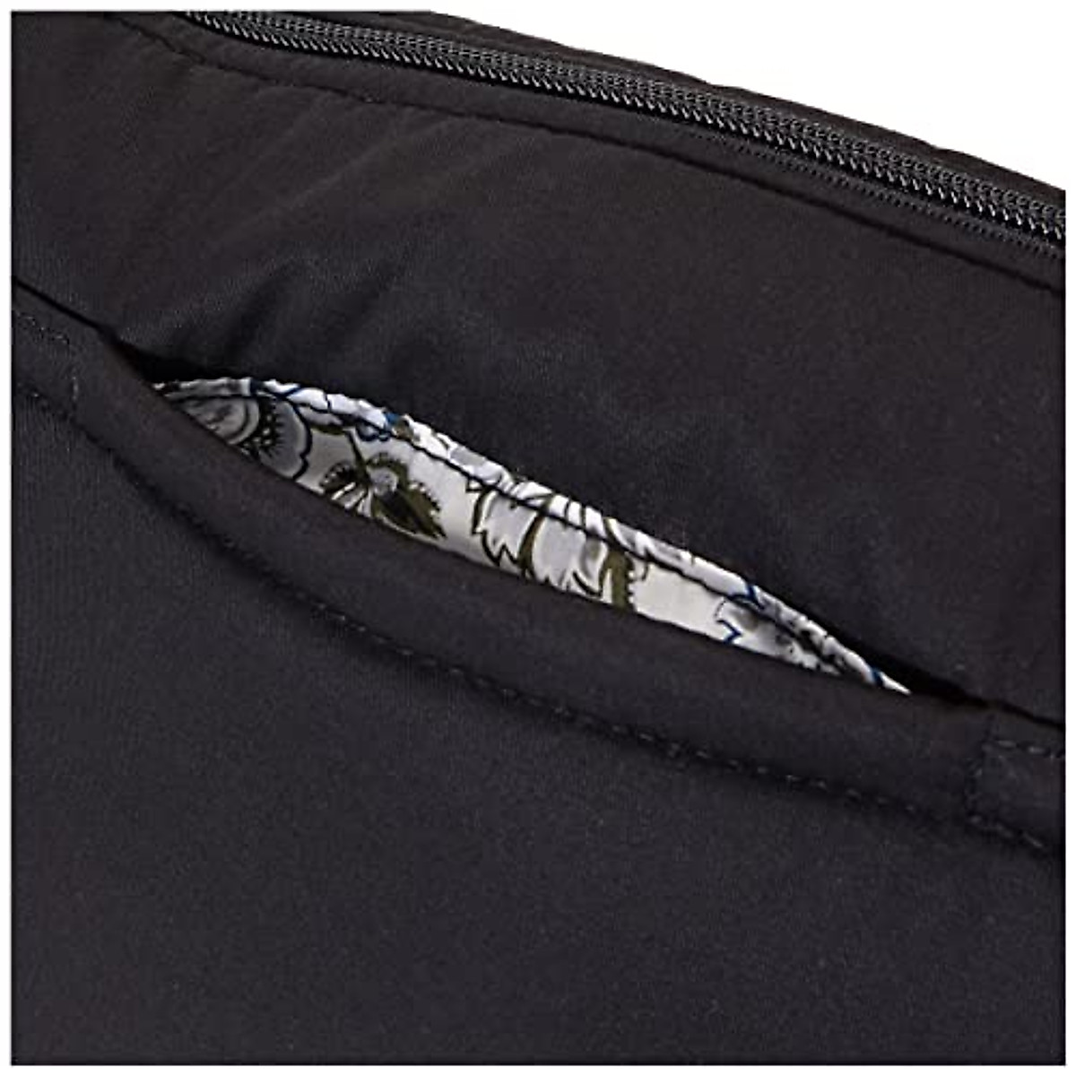 Vera Bradley Women's Cotton Utility Crossbody Purse, Black - Recycled Cotton, One Size