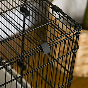 PawHut 26" Small Animal Cage with Wheels, 2-Level Portable Bunny Cage, Chinchilla Ferret Cage with Removable Tray, Platform and Ramp