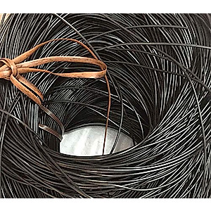 Synthetic Black Woven Round Rattan, PE Plastic Round Rattan, Woven Repair Rattan Chair, Woven Wicker Suitable for Woven Repair Chair, Table, Storage Basket (Black)