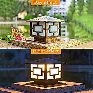 WENZIFI Outdoor Column Lights Waterproof Patio Outdoor Post Lights Fixture Anti-Rust Aluminum Modern Pillar Light Outdoor Exterior Post Light Fixtures for Garden Patio Lawn E26