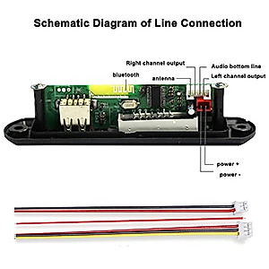 Bluetooth MP3 Decoding Board, Golden^Li 12V Wireless Bluetooth Audio Remote Module Support TF SD Card/ USB / FM Radio for Speaker or Other Appliances