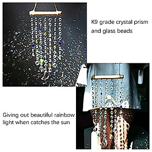 Crystal Moon Star Prism Suncatcher Rainbow Maker Pendant Window Garden Hanging Decoration Ornament Crystal Wind Chimes