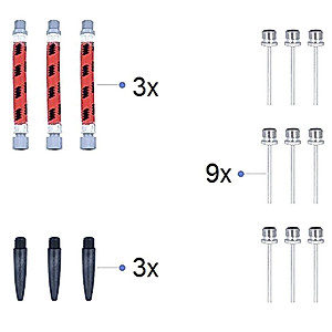 The Friendly Swede Ball Pump for Sports Balls, Including Ball Pump Needles and Nozzles, Hand Air Pump for Balls, Basketball Pump, Hand Pump for Inflatables, Soccer Ball Pump - Black (3 Pack)