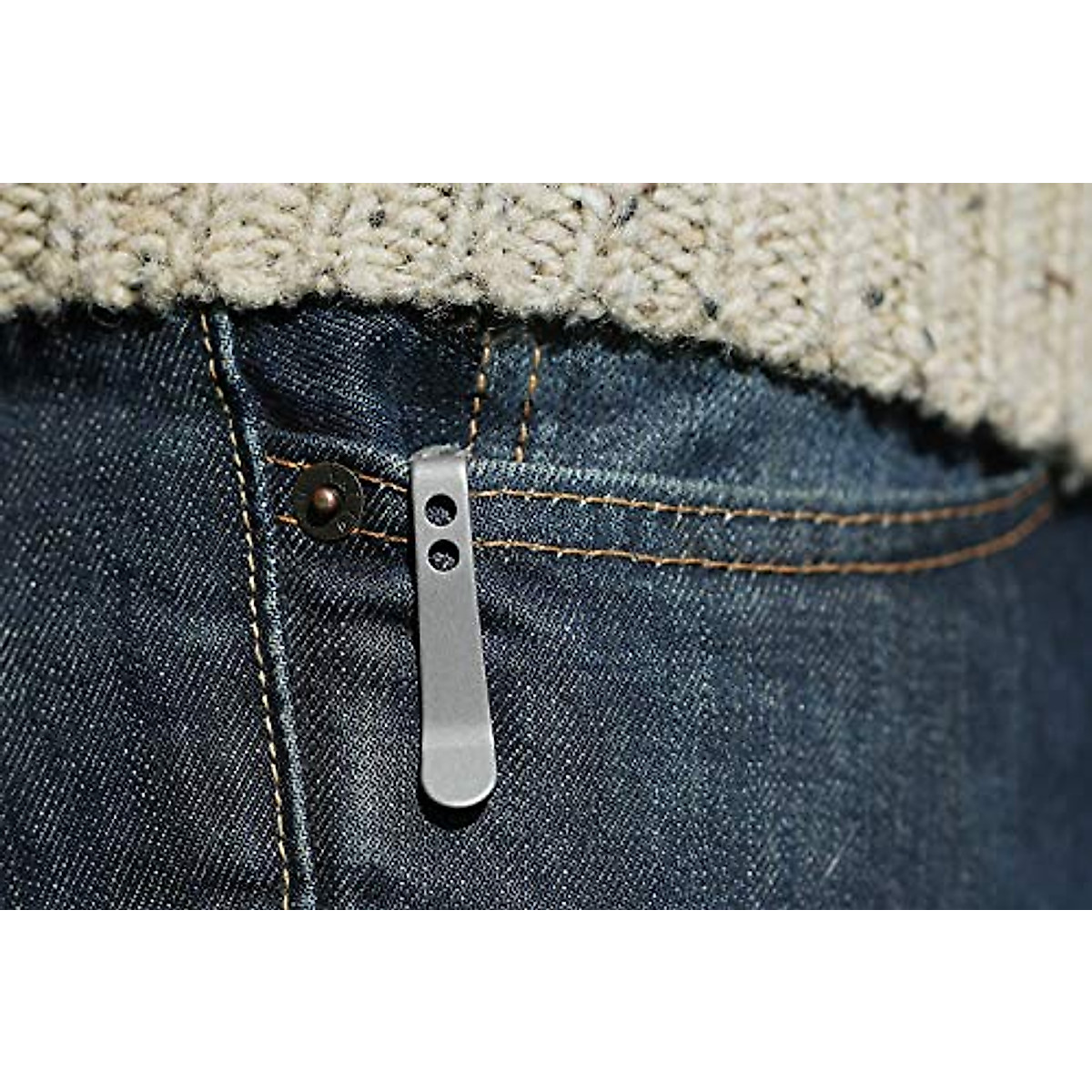 DROP + Brad Zinker Dogtooth Liner Lock Folding Pocket Knife, Orange g10 / Satin