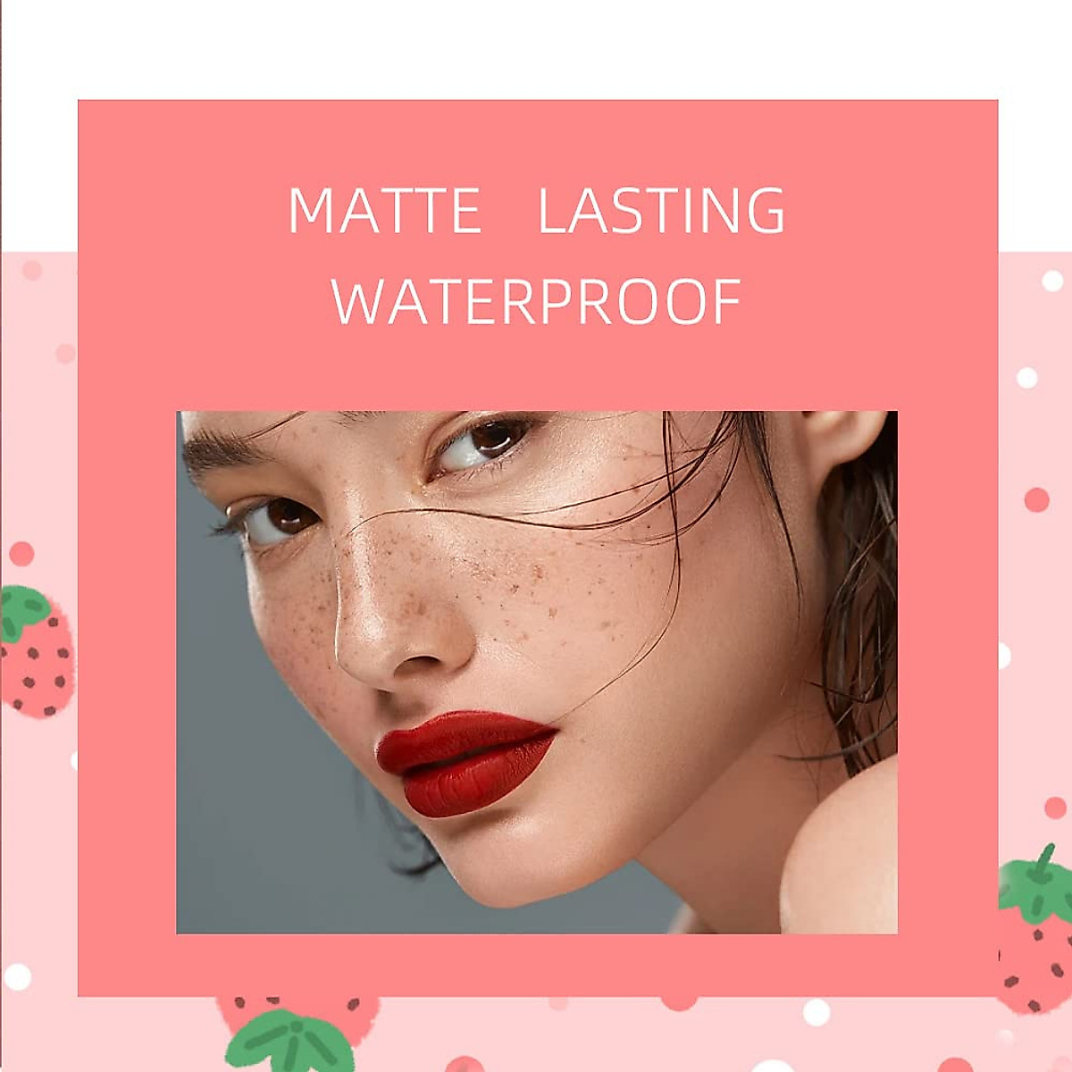 3 PCS Nude Matte Liquid Lipstick Set, Natural Matte Velvet Lip Tint Smooth Crayon Lip Stain, Moisturizing Lip Gloss Long-Lasting Waterproof Non-stick Cup Not Fade Matte Lipstick for Women & Girls (C)