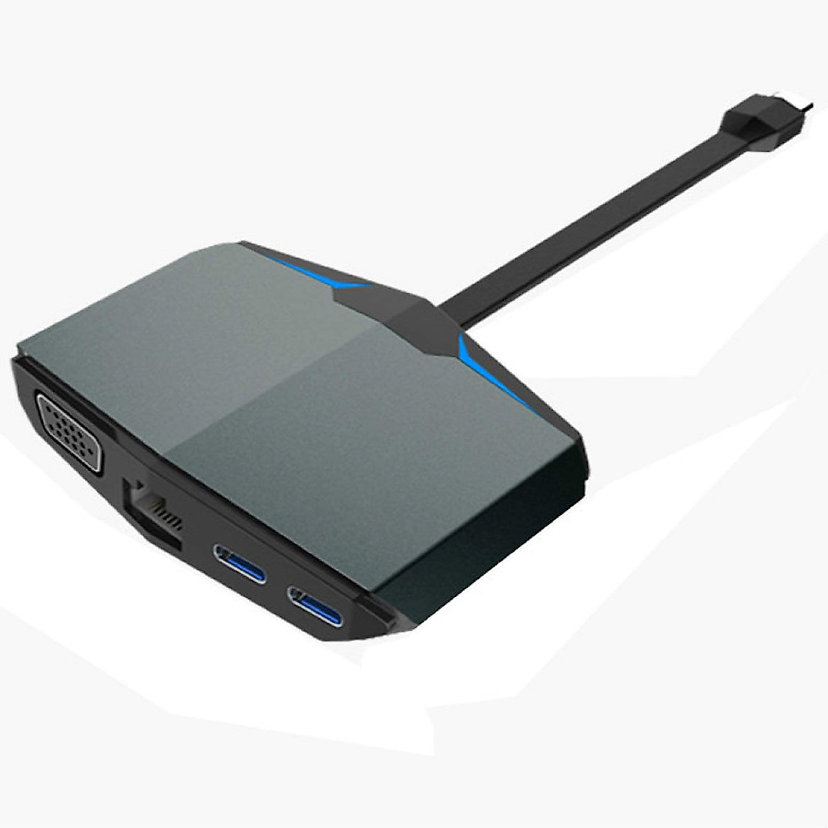 6 in 1 USB-C HUB Docking Station Multi Function Type C to Dual PD USB 3.0 Hubs Converter