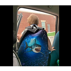 Bulopur Football School Bookbags With Lunch Bag Pencil Case Casual Daypack, Blue Lightning Soccer Backpacks Set 3-in-1 Kids Durable School Bag