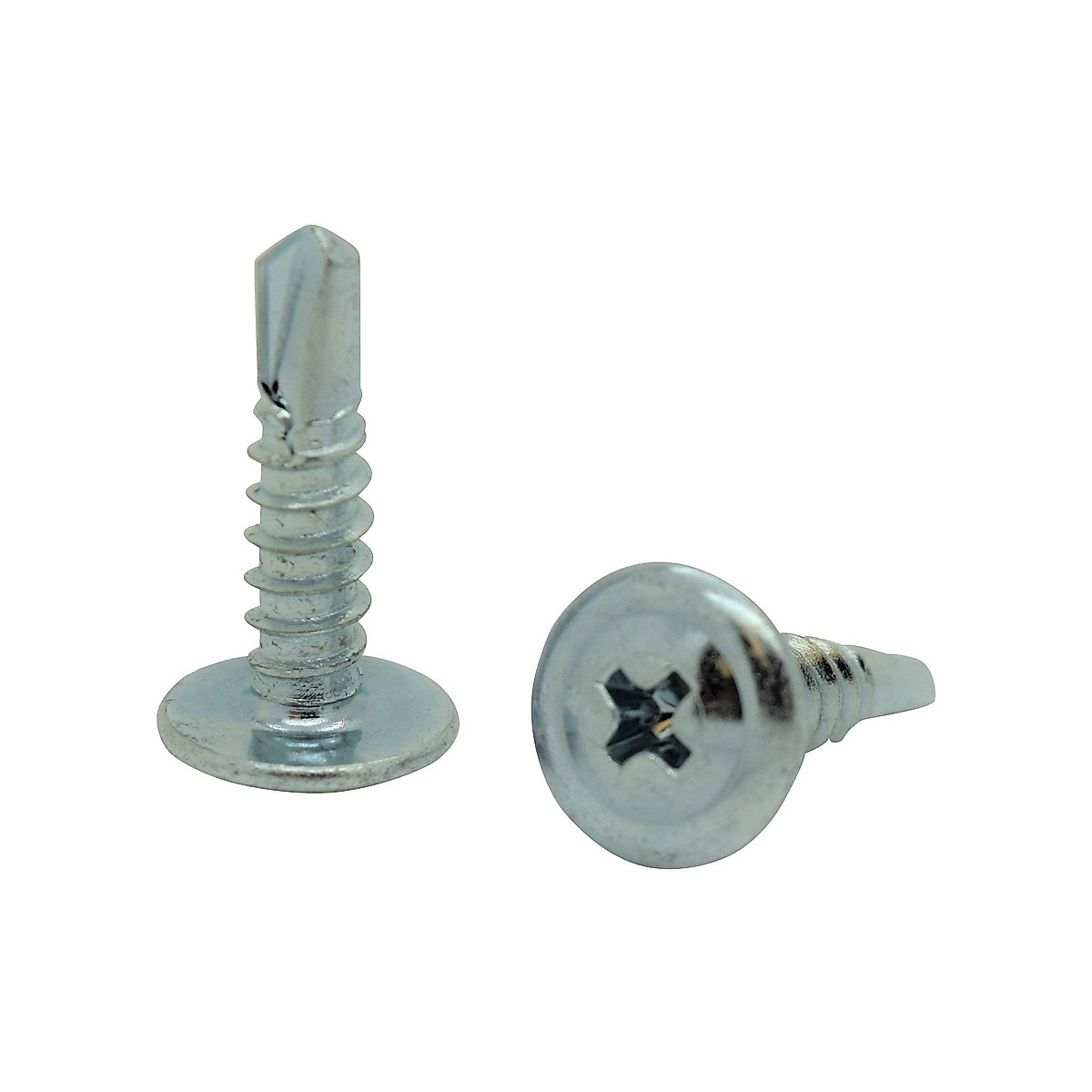 SNUG Fasteners (SNG75) 100 Qty #10 x 3/4" Zinc Wafer Modified Truss Head TEK Self Drilling Sheet Metal Screws, Count