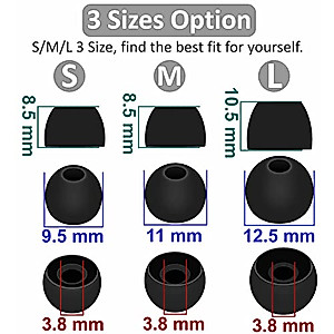 IiEXCEL Strap Ear Tips Kit Compatible with JBL Tune 120TWS / 125TWS, Anti-Lost Soft Silicone Lanyard Neck Rope Cord Lease Gel Eartips Skin Accessories Compatible with JBL Tune 125TWS / 120TWS - Black