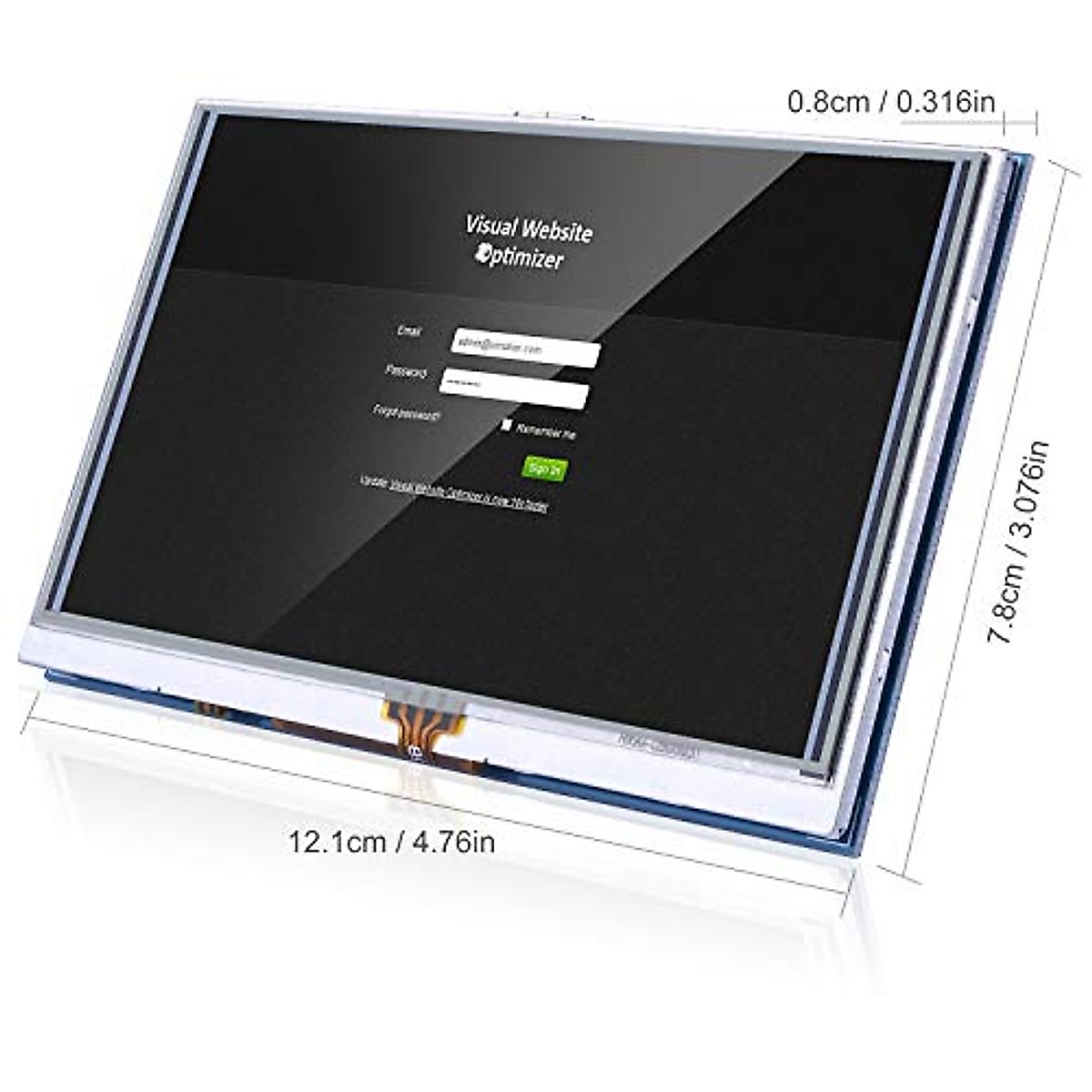 Longruner 5 Inch Touch Screen 800x480 TFT LCD Display for Raspberry Pi 3 2 Model B RPi 1 B B+ A A+ LSC5A (5 inch Touch Screen)