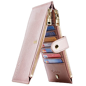 Travelambo Wallet Women RFID Blocking Bifold Multi Card Wallet Case with Zipper Pocket RFID Wallet Women