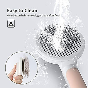 Cat Grooming Brush, Baytion Self Cleaning Cat Brushes for Dogs Cats for Long Haired & Short Hair Gently to Remove Loose Undercoat, Mats Tangled