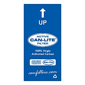 Can Filter Active CarFilter Mini 8- x 25-inch 800 CFM for maximum odor control in grow tents and other hydroponic systems