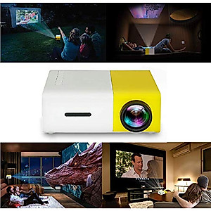 Zmucen Portable Mini Projector Home Party Meeting Theater Full Color LED LCD Projector