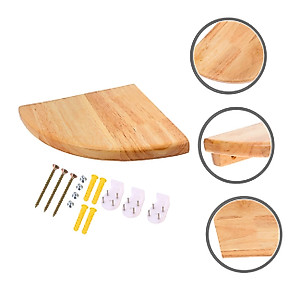 VOSAREA 2 Sets Wall Mounted Storage Shelves Decorative Shelving Hanging Storage Rack Floating Bookshelf Small Shelf Display Shelf Floating Wall Shelves Corner Bookshelf Wooden Corner Shelf
