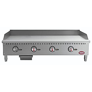 Kratos 29Y-009 48" Commercial Restaurant Gas Countertop Griddle, Thermostatic Controls, 4 Burners, 120,000 BTU Output
