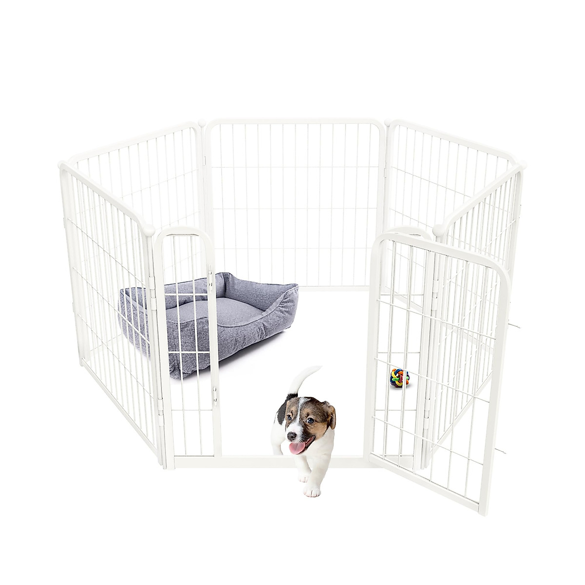 FXW Homeplus Dog Playpen Designed for Indoor Use, 24" Height for Puppy and Small Dogs, White│Patented